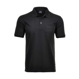 Ragman Herren Poloshirt "Poloshirt Softknit-Polo", schwarz, Gr. XXL, Obermaterial: 70% Baumwolle CO. 30% Polyester PES., Shirts
