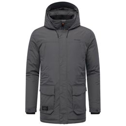 Winterjacke STONE HARBOUR "Wadiim XX", Herren, Gr. XXL (56), anthrazit, Obermaterial: 100% Nylon, Innenfutter: 100% Polyester, Wattierung: 100% Polyester, Ärmelfutter: 100% Polyester, gerade Po-bedeckend, hoch geschlossener Ausschnitt, Ärmel ohne Ärmelschlitz 1-Knopf-Manschette verstellbar, Jacken, Warm gefütterte Outdoorjacke mit Kapuze