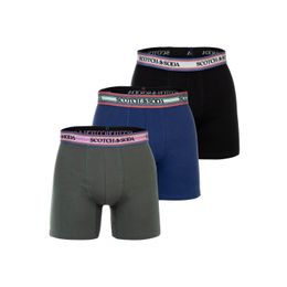 Scotch & Soda SCOTCH & SODA Herren Boxershorts "Boxershort Solid Cotton Stretch 3er Pack", Gr. L, schwarz, Obermaterial: 95% Baumwolle CO. 5% Elasthan EL.,
