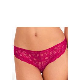 Vivance Damen String "Mirabella", Gr. 44, pink, Microtouch, Obermaterial: 87% Polyamid, 13% Elasthan, Unterhosen, rundherum aus Spitze