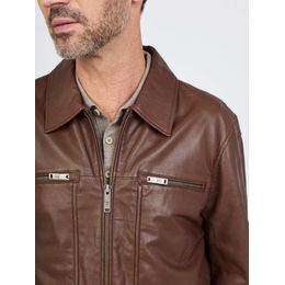 JCC Herren Lederjacke "3102230", braun, Gr. 50, Oberstoff: 100% Schafsleder. Innenfutter oben: 100% Polyester. Innenfutter unten: 100% Baumwolle.