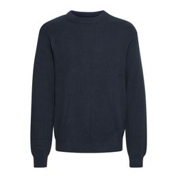 !Solid SOLID Herren Strickfleece-Pullover "Strickpullover SDGia", blau, Gr. L, Obermaterial: 100% Baumwolle CO., Pullover