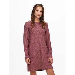 Only Damen Strickkleid "ONLCAROL L/S DRESS KNT NOOS", rosa, Gr. S, meliert, Strick, Obermaterial: 72% Polyacryl, 25% Polyester, 3% Elasthan, Kleider