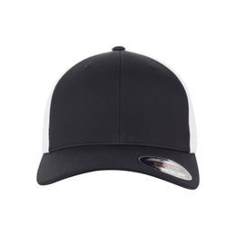 Flexfit Damen Flex Cap "Flexfit Unisex Flexfit Ultrafibre & Airmesh 2-Tone"schwarz, wei&szlig;, Gr. S, 44% Polyester, 42% Polyamid, 7% Baumwolle, 7%