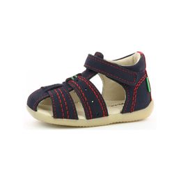 Kickers Kinder Riemchensandale "Kickers Sandalen Nubukleder", Gr. 20, blau, Nubukleder, Schuhe