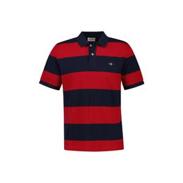 Gant Herren Poloshirt "Poloshirt BLOCK STRIPE POLO", rot, Gr. 5XL, Obermaterial: 100% Baumwolle CO., Shirts