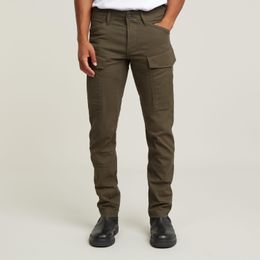 G-Star Raw G-STAR Herren Cargohose "Rovic Cargo regular tapered", grau, Gr. 35, Web, Obermaterial: 99% Baumwolle, 1% Elasthan, Hosen