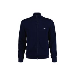 Gant Herren Sweatshirt "Strickjacke CASUAL COTTON ZIP CARDIGAN", blau, Gr. XL, Obermaterial: 100% Baumwolle CO., Sweatshirts