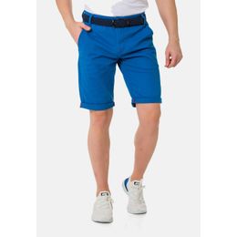 Cipo & Baxx CIPO & BAXX Herren Stoffhose "Shorts", blau, Gr. 34, unifarben, 97% Baumwolle, 3% Elasthan, Hosen, im unifarbenen Look