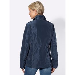 Casual Looks Damen Anorak, blau, Gr. 38, gemustert, unifarben, 100% Polyester, Jacken