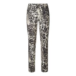 Madeleine Mode MADELEINE Damen Stretch-Hose "Hose Bedruckte Stretch-Hose mit Unikat-Print", schwarz, Gr. 21, Obermaterial: 97% Baumwolle CO. 3% Elasthan EL., Hosen