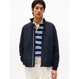 Tommy Hilfiger Herren Blouson "MIX MEDIA HARRINGTON", blau, Gr. L, Sweatware, Obermaterial: 72% Baumwolle, 28% Polyester, Jacken, Freizeitjacke,