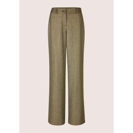 Madeleine Mode MADELEINE Damen Stoffhose "Hose Palazzohose im Fischgratdesign"khaki, beige, Gr. 22, Obermaterial: 63% Polyester PES. 35% Viskose CV. 2% Elasthan