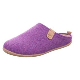 Rohde Damen Pantoffel "TIVOLI", Gr. 41, lila, Filz, Schuhe, Hausschuh, Clog, Homeslipper mit herausnehmbarer Innensohle