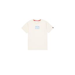 Herren T-Shirt "Satin Logo T-Shirt", wei&szlig;, Gr. XXXL, Alpha Industries, Obermaterial: 100% Baumwolle, Shirts