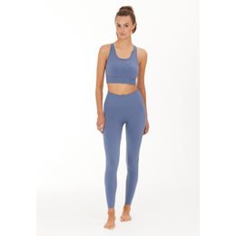 ENDURANCE ATHLECIA ATHLECIA Damen Funktionstights "Balance", blau, Gr. S, unifarben, 11% Elasthan, 1% Polyester, 88% Nylon, Hosen, mit hohem Dehnbund