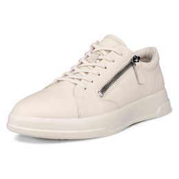 Ecco Damen Sneaker "Move W", Gr. 36, beige, Leder, Basic, Schuhe, Freizeitschuh, Schnürschuh, Halbschuh mit seitlichem Reißverschluss