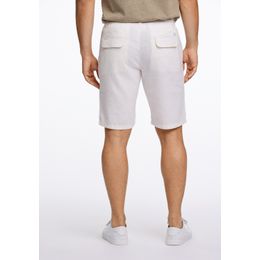 LINDBERGH Herren Shorts "LINDBERGH Leinenshorts", wei&szlig;, Gr. XL, Obermaterial: 55% Leinen, 45% Baumwolle, Hosen