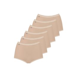 Sloggi Damen Slip "Slip 6er Pack", Gr. 46puder, Obermaterial: 95% Baumwolle CO. 5% Elasthan EL., Unterhosen