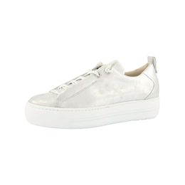 Paul Green Damen Sneaker "Paul Green Sneaker Leder", Gr. 40,5, silber, Leder, Schuhe