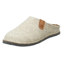Rohde Damen Pantoffel "LUCCA", Gr. 41, beige, Filz, Schuhe, Clog, Hausschuh, Homeslipper in melierter Optik