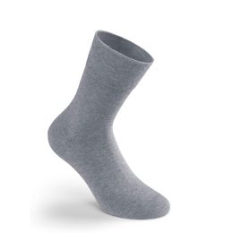 Rogo Damen Socken, Gr. 3, grau, 84% Baumwolle, 14% Polyamid, 2% Elasthan, Socken