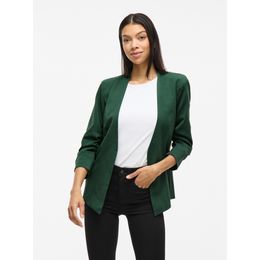 Vila Damen Kurzblazer "VIHER NEW 3/4 BLAZER -NOOS", gr&uuml;n, Gr. L, unifarben, Web, Obermaterial: 63% Polyester, 33% Viskose, 4% Elasthan, Blazer