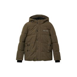 s.Oliver JUNIOR Jungen Steppjacke, braun, Gr. 170, unifarben, Web, Obermaterial: 100% Polyester. Futter: 100% Polyester, Jacken, mit Kapuze,