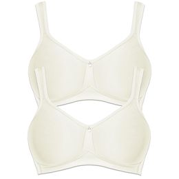 SuSa Damen T-Shirt-BH "2er Pack Spacer BH ohne B&uuml;gel Catania", Gr. 95champagner champagner, Stoff, Obermaterial: 43% Polyamid PA. 39% Polyester PES.