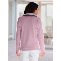 Casual Looks Damen Fleecejacke, rosa, Gr. 36, unifarben, 100% Polyester, Jacken