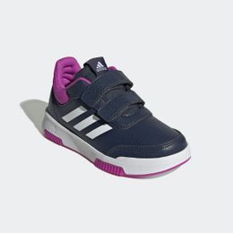 Mädchen Klettschuh "TENSAUR HOOK AND LOOP", adidas Sportswear, Gr. 36, blau, Synthetik, Textil, Schuhe