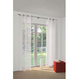 Gardine WIRTH, B:140cm H:145cm, orange, Polyester, Wohnzimmer, Gardinen, "7227", Store