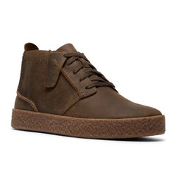 Clarks Herren Schnürboots "Streethill Hi", Gr. 40, grün, Nubukleder, Schuhe, Desert Boots, High Top Sneaker mit Wechselfußbett