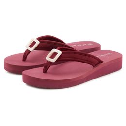 Lascana Damen Badezehentrenner "Sandale, Pantolette", Gr. 42, rot, Obermaterial: 100% Textilmaterial. Decksohle: 100% Synthetik. Laufsohle: 100%