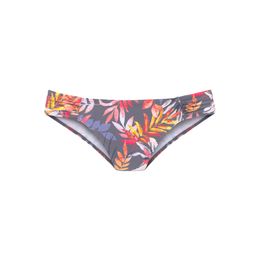 Vivance Damen Bikini-Hose "Leilani", grau, Gr. 32, bedruckt, floral, Recycling-Polyamid, Badehosen, mit gerafften Eins&auml;tzen