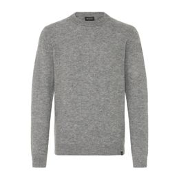 INDICODE Herren Strickfleece-Pullover "Strickpullover IDBercell", grau, Gr. M, Obermaterial: 58% Polyacryl PAN. 32% Polyester PES. 7% Wolle mw. 3%