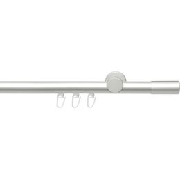 Gardinenstange Liedeco, L:200cm &Oslash;:2mm, grau, Aluminium, Gardinenstangen, "Innenlaufgarnitur 20 mm Power Zylinder", Gardinenstange Komplett
