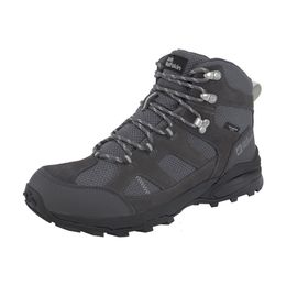 Jack Wolfskin Damen Wanderschuh "TRAIL HIKER TEXAPORE MID M", Gr. 42,5, grau, Leder, Textil, Schuhe, wasserdicht, Trekkingschuh