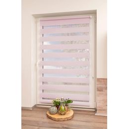 Doppelrollo K-home, B:30cm H:150cm, pink, Polyester, Rollos, "Maringa Klemmfix", in verschiedenen Gr&ouml;&szlig;en und 11 Farben erh&auml;ltlich