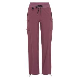 active by Lascana LASCANA ACTIVE Damen Trekkinghose "Cargo Pants", lila, Gr. 36, unifarben, Web, Obermaterial: 92% Polyamid, 8% Elasthan, Hosen, Schlupfform