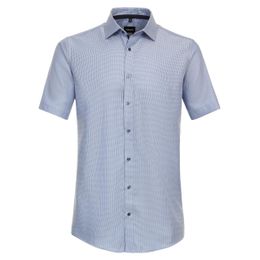 Venti Herren Businesshemd "Venti Businesshemd Kurzarm uni", blau, Gr. 41, unifarben, 100% Baumwolle, Hemden