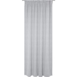 Vorhang WIRTH, B:132cm H:145cm, grau, Jacquard, Baumwolle, Polyester, Wohnzimmer, Gardinen, "Torbole"
