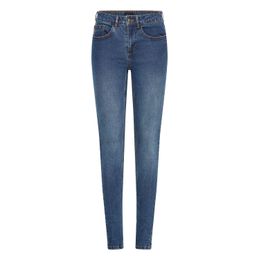 oxmo Damen Slim-fit-Jeans "Slim-fit-Jeans OXHELLE", blau, Gr. 31, Obermaterial: 68% Baumwolle CO. 27% Polyester PES. 3% Viskose CV. 2% Elasthan EL.,
