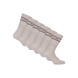 Fila Herren Kurzsocken "Socken 6er Pack", Gr. 43, grau, Obermaterial: 80% Baumwolle CO. 18% Polyester PES. 2% Elasthan EL., Socken