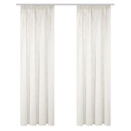 Gardine HEINE HOME, B:140cm H:160cm, wei&szlig;, Polyester, Gardinen