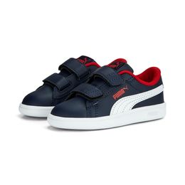 Puma M&auml;dchen Sneaker "SMASH 3.0 L V INF", Gr. 21, blau, Leder, Schuhe, f&uuml;r Babys mit Klettverschluss
