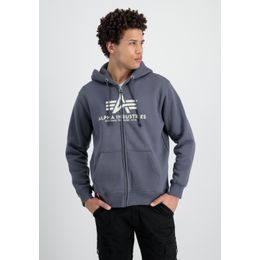 Herren Hoodie "Basic Zip Hoodie BL", schwarz, Gr. S, Alpha Industries, Shell: 80% Cotton, 20% Polyester, Sweatshirts