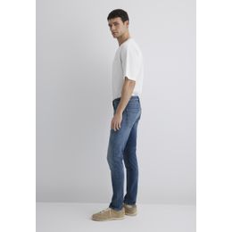 Mavi Herren R&ouml;hrenjeans "JAMES"schwarz used ultra move, Gr. 30, 86% Baumwolle, 12% Recyceltes Polyester, 2% Elasthan, Jeans, Slim Skinny Jeans