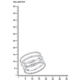 s.Oliver Damen Ring-Set "2015038", 16,5, Silber 925 (Sterlingsilber), 6mm, silber, Silber 925 (Sterlingsilber), Fingerringe, mit Zirkonia (synth.)