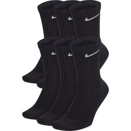 Nike Everyday Cushioned Training Crew Socks (6 Paar) Bekleidung Unisex schwarz